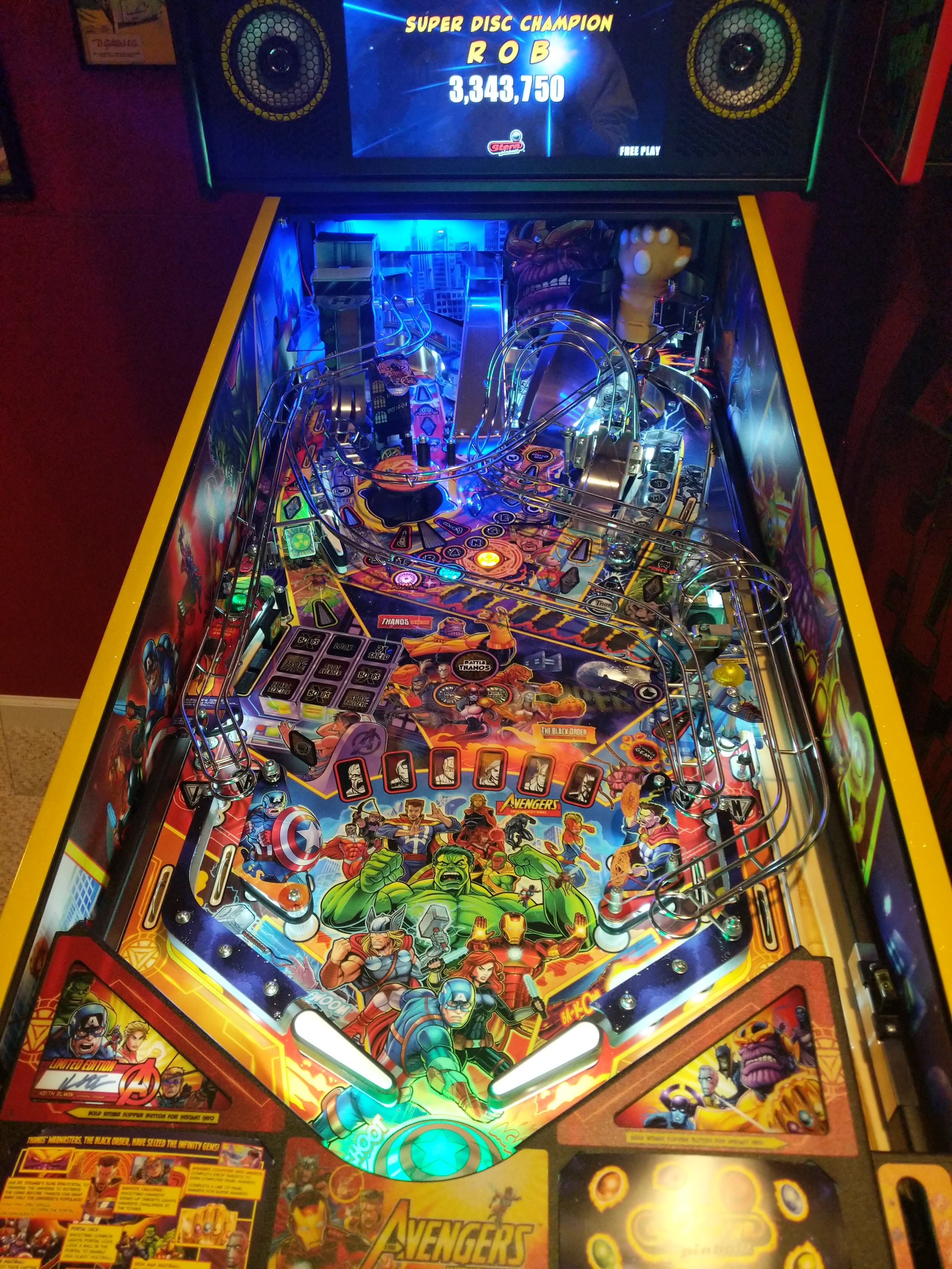 Avengers: Infinity Quest Pinball LED Strip Backboard Light Kit ...