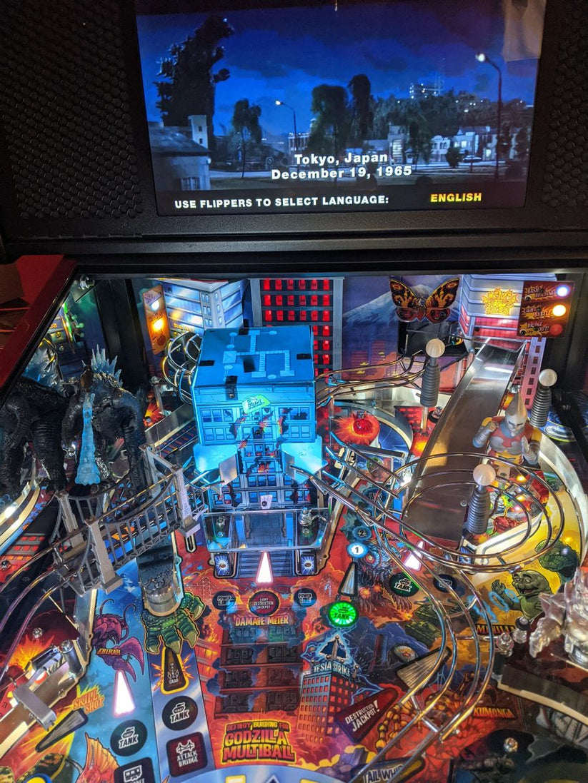 Godzilla Pinball PRO Burning Building Mod – Lermods Pinball Machine Company