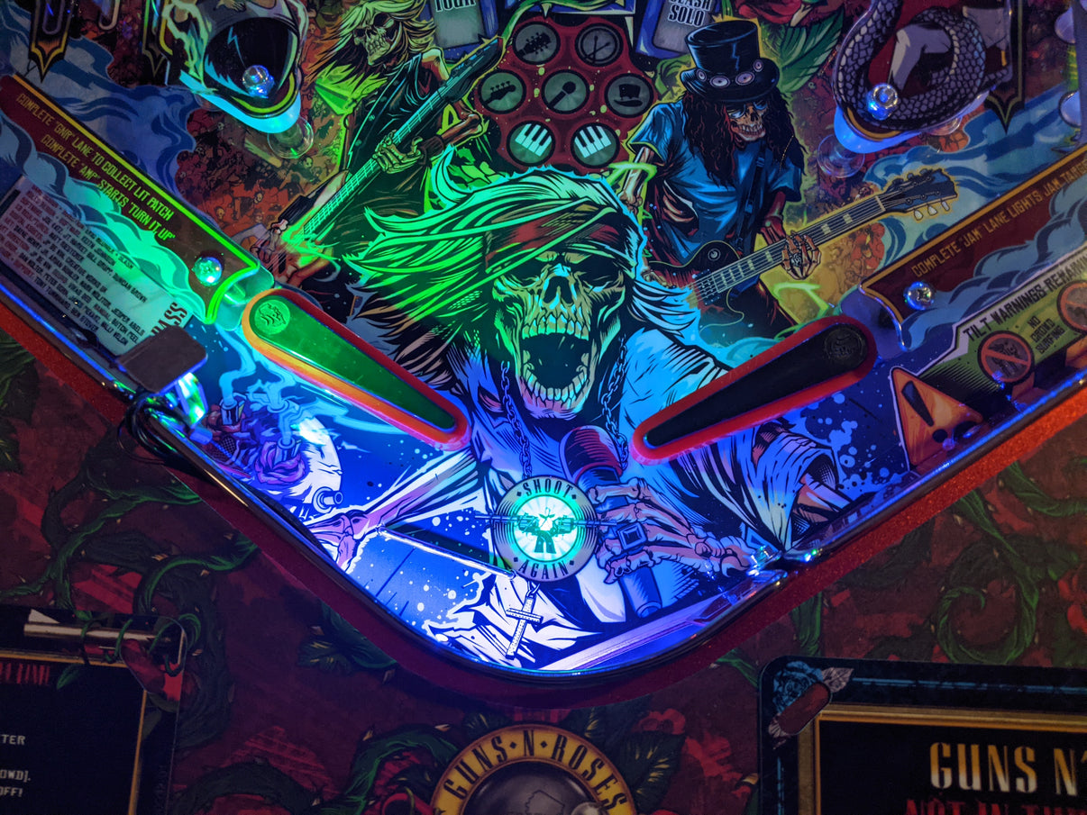 Guns N' Roses, JJP Pinball RGB LED Strip Backboard/Trough Combo ...