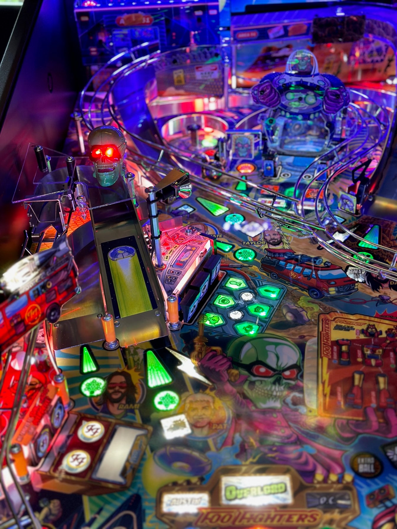 Foo Fighters Pinball Illuminated Overlord Mod – Lermods Pinball Machine ...